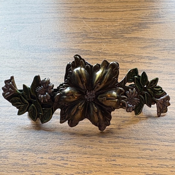 Accessories | Floral Bronze Hair Clip | Poshmark